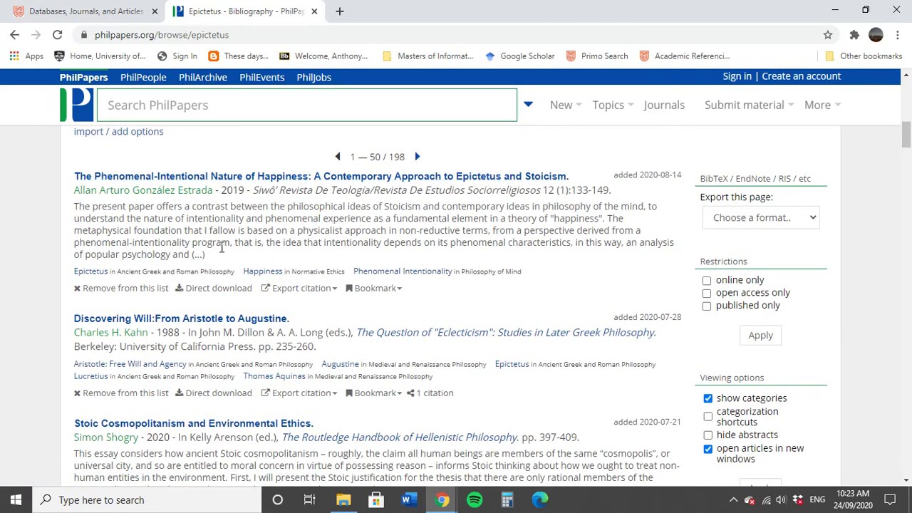 PhilPapers Tutorial - Navigating the PhilPapers Database - YouTube
