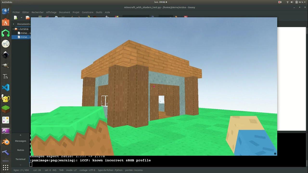 Minecraft in python with less than 500 lines of code [Using the Ursina engine] - YouTube