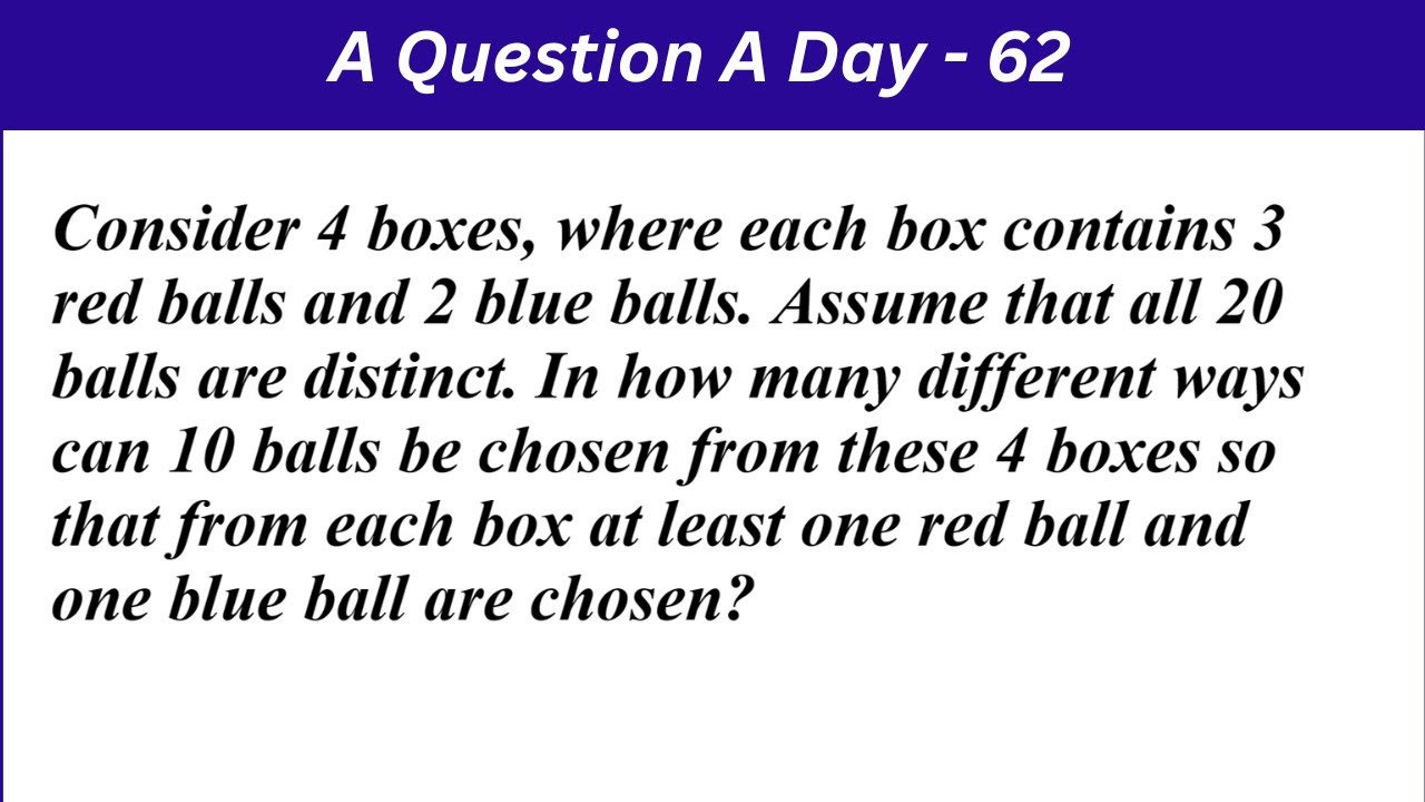 A Question A Day - 62 | P&C | Jee Main | Jee Advanced | MT Maths | Tips ...