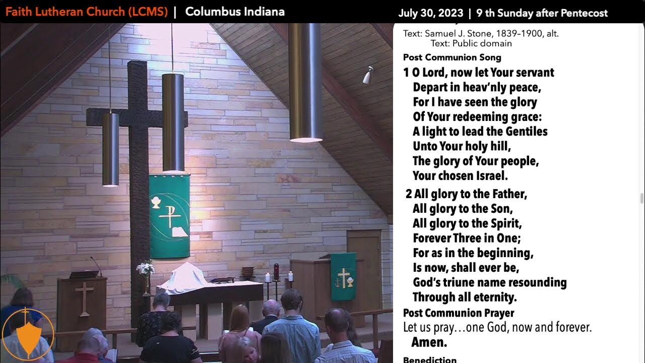 July 30, 2023 The Ninth Sunday after Pentecost - YouTube