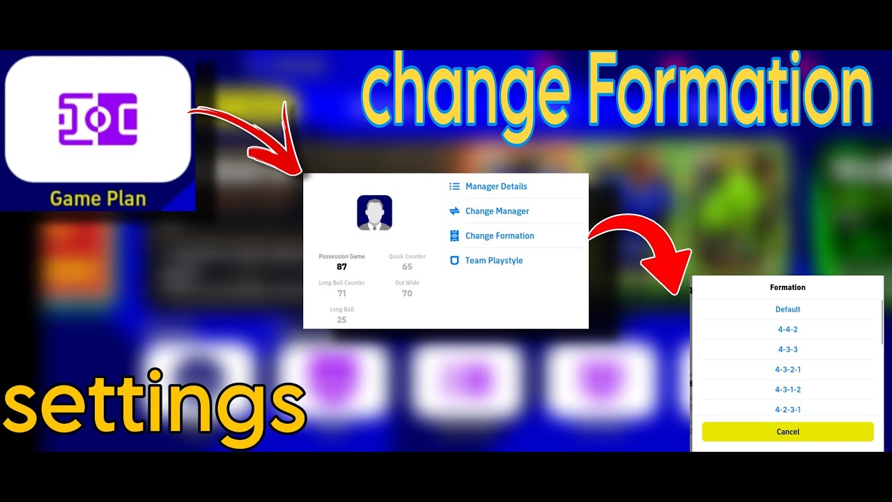 How to change formation in eFootball game - YouTube