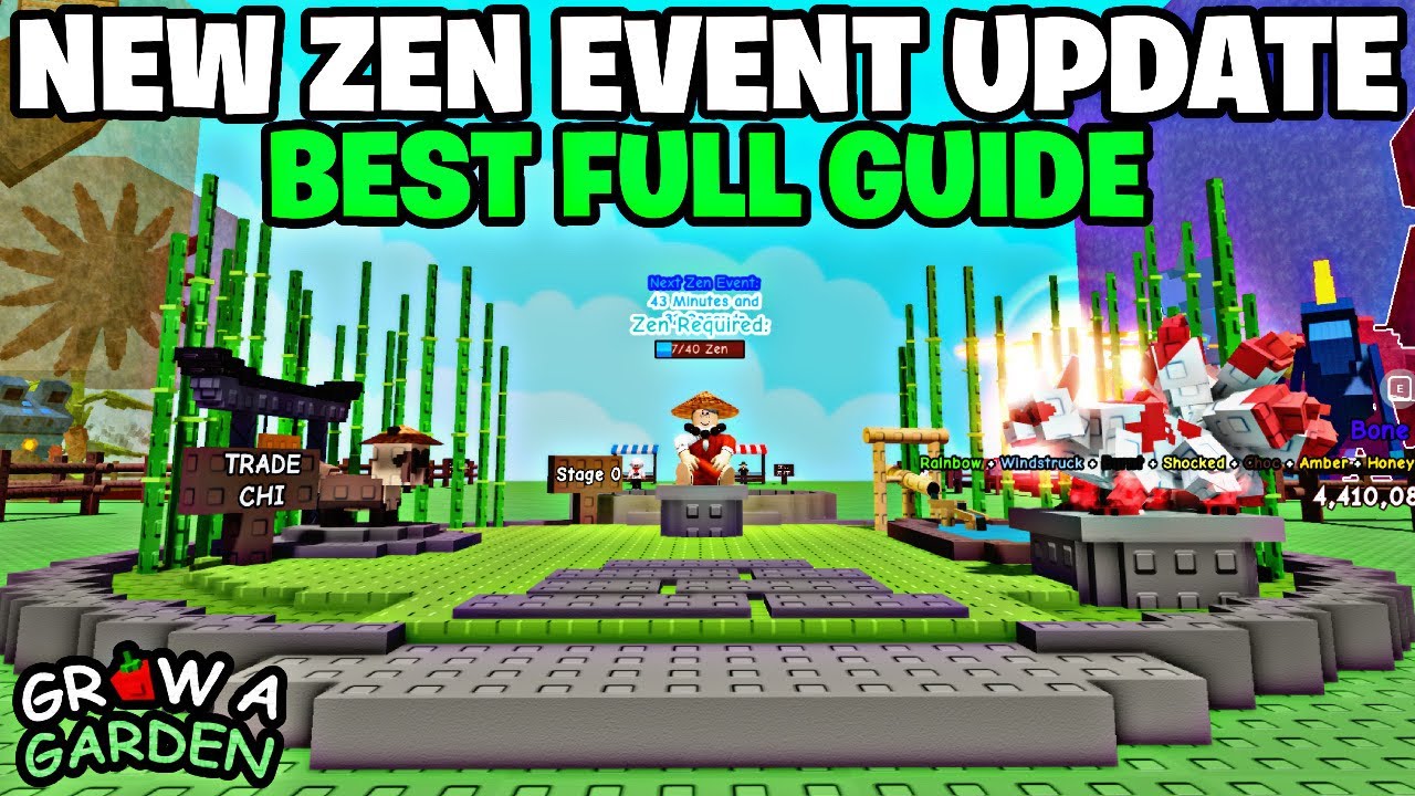 FASTEST WAY To Beat The ZEN EVENT UPDATE in Grow A Garden ZEN UPDATE ...