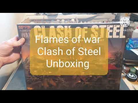 Flames of war "Clash of Steal" starter set Unboxing. - YouTube