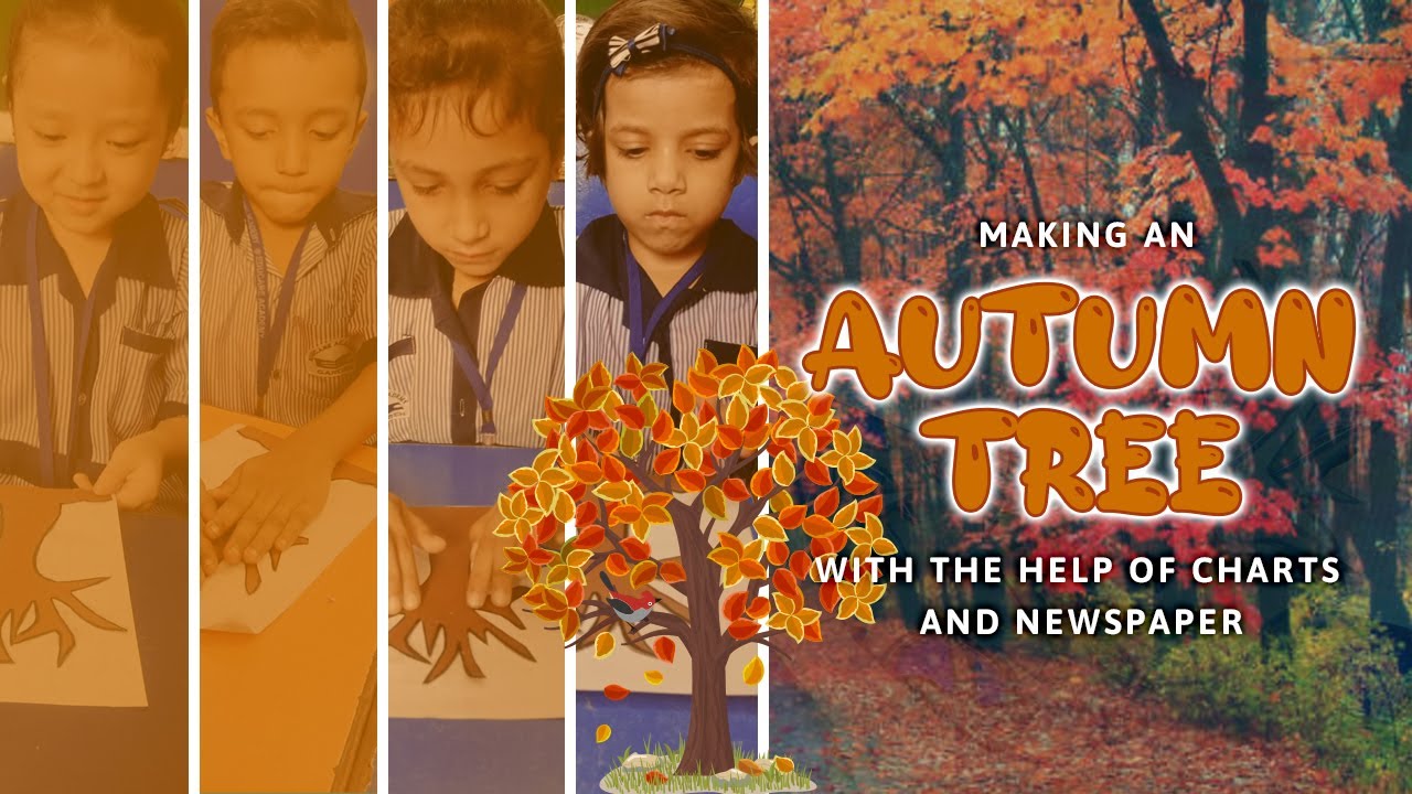Making an autumn tree with the help of charts and newspaper | ECD II C ...