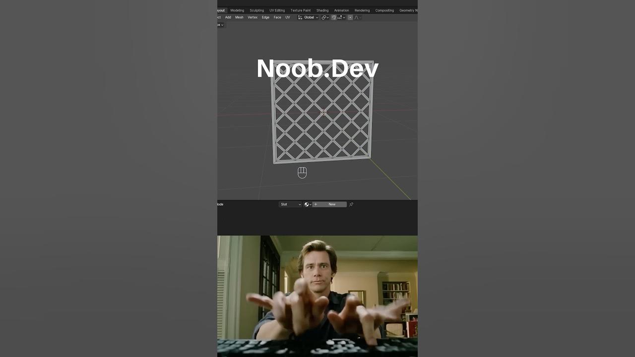 Noob vs Pro gamedev: wire mesh #blendertutorial #blender #blendercommunity #blender3d #b3d - YouTube