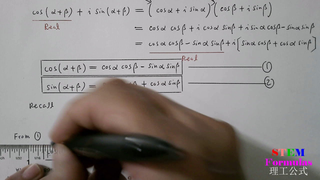 Employ Euler's formula to prove trigonometry identity: Sine or Cosine ...