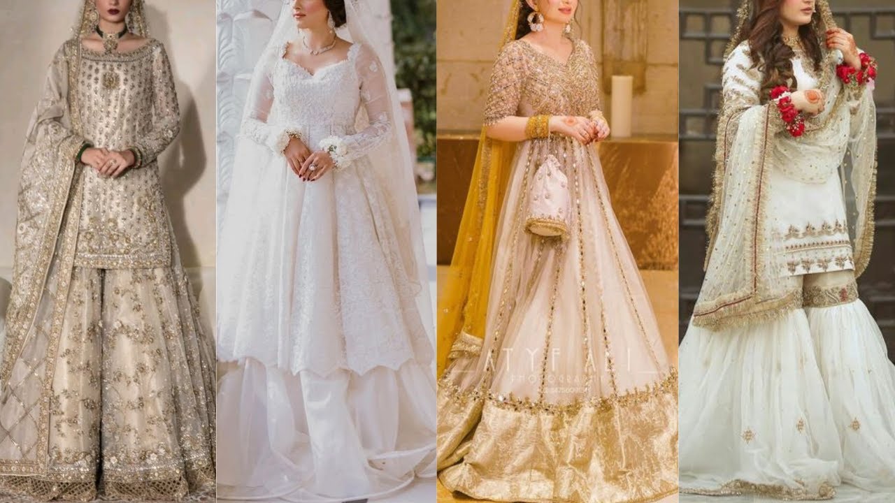 Elegant Nikkah Dresses for Bride 24-25/Latest Nikkah White Dress Ideas ...