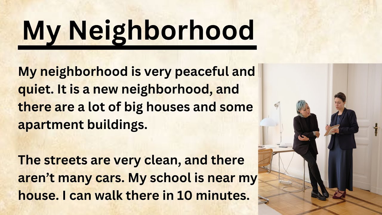 My Neighborhood 🔥 || English Audio Podcast || Reading Test || Listen ...