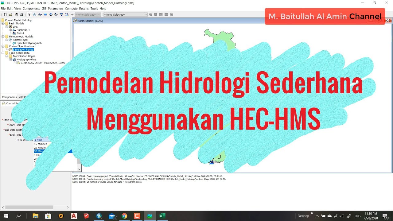Pemodelan Hidrologi Sederhana Menggunakan HEC-HMS - YouTube