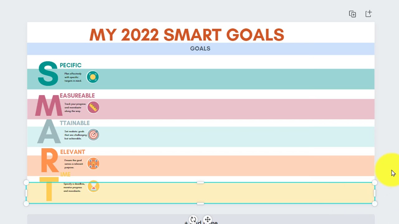 Creating SMART goals with Canva - YouTube