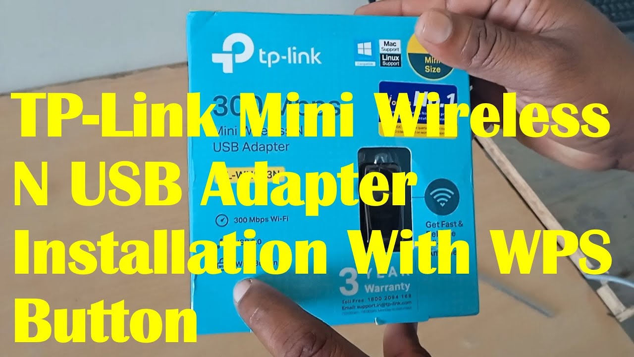 TP Link Mini Wireless USB Adapter TL-WN823N Installation With WPS ...