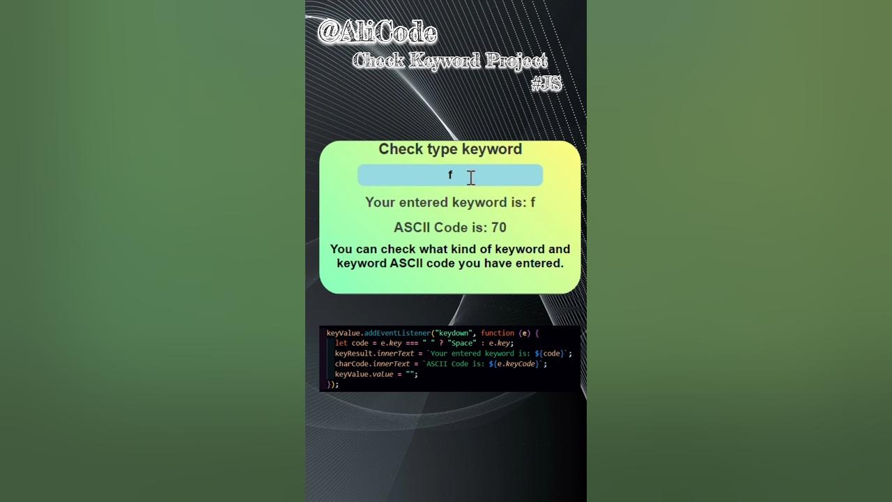 Day 46 Check Your Typed Keyword Project Using Javascript Css Html Webdevelopment Coding Youtube