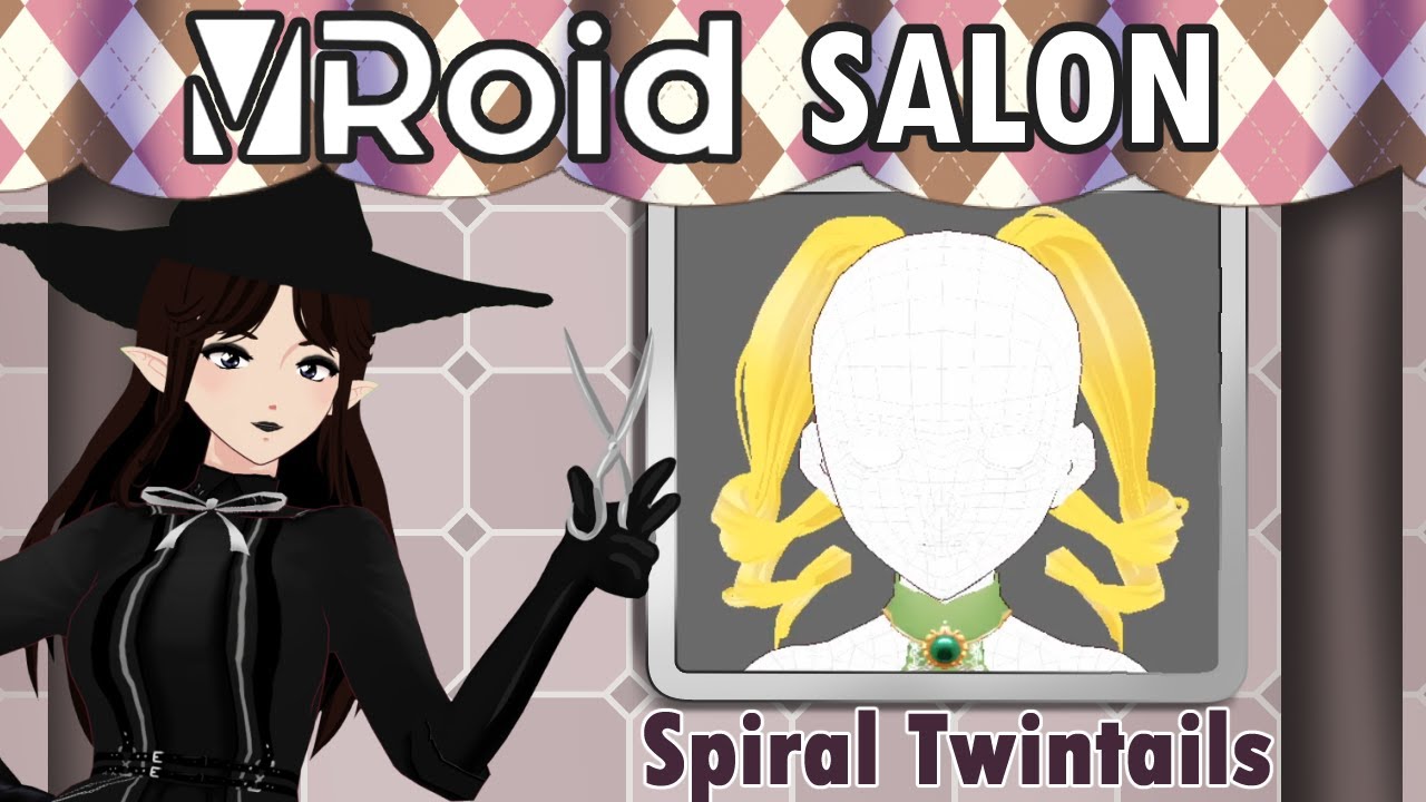 Tutorial - Vroid Hair Style: Spiral Twintails - YouTube