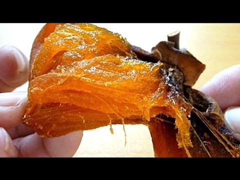 Japanese food "Eating Dried Kaki Persimmon" (ASMR) - YouTube