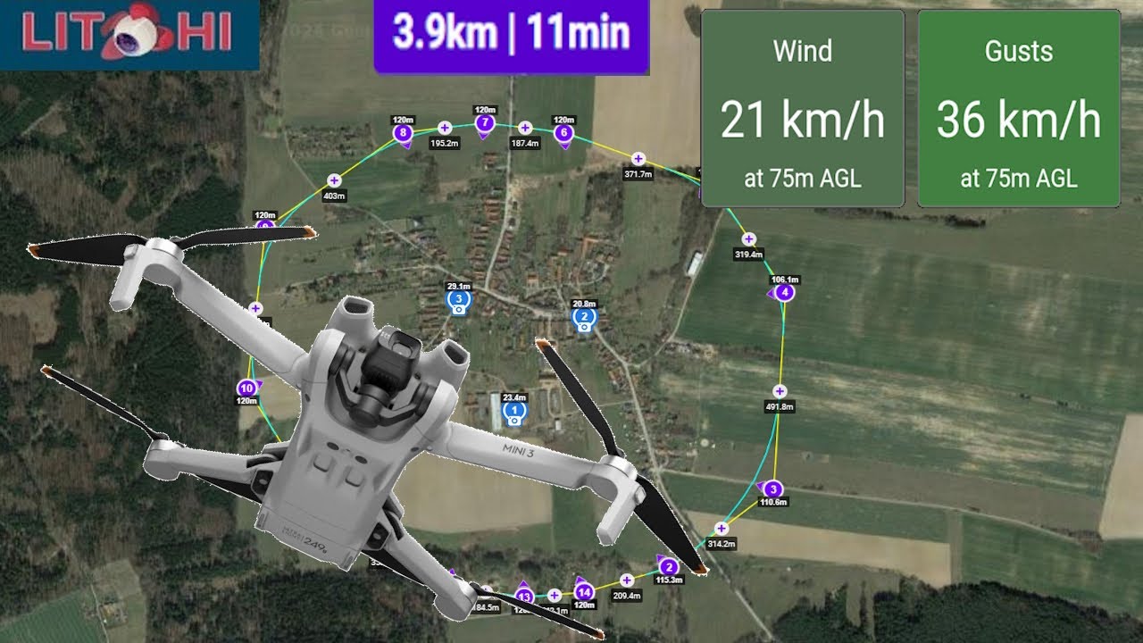 Litchi Pilot Beta test flight 2 || DJI Mini 3 - YouTube