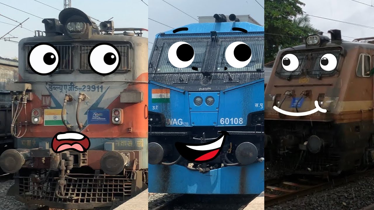 WAG 12, WAG 9, WAG 7, WAP 4 locomotives Compilation | 30 Minutes of ...