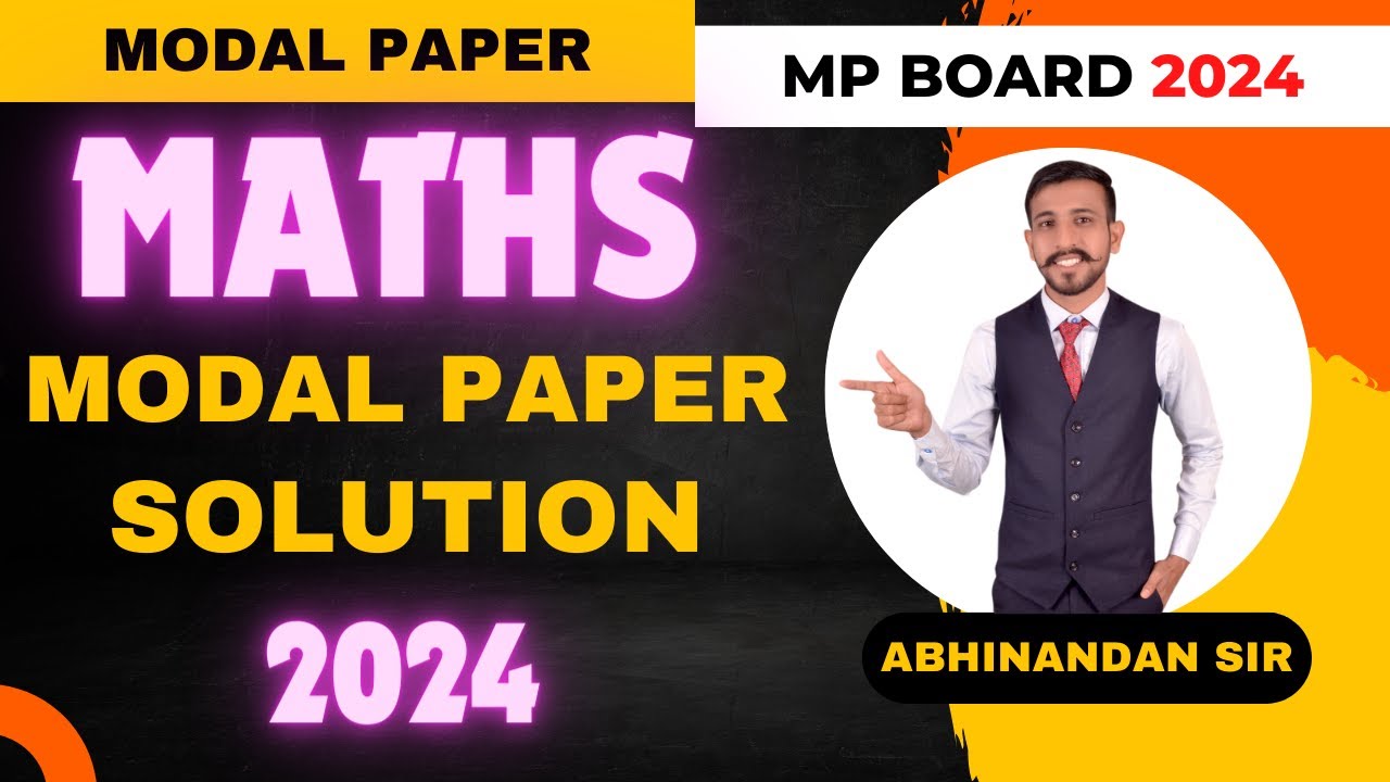 MATHS SAMPLE PAPER SOLUTION CLASS 10TH | 2024 | MP BOARD | PART-`1 ...