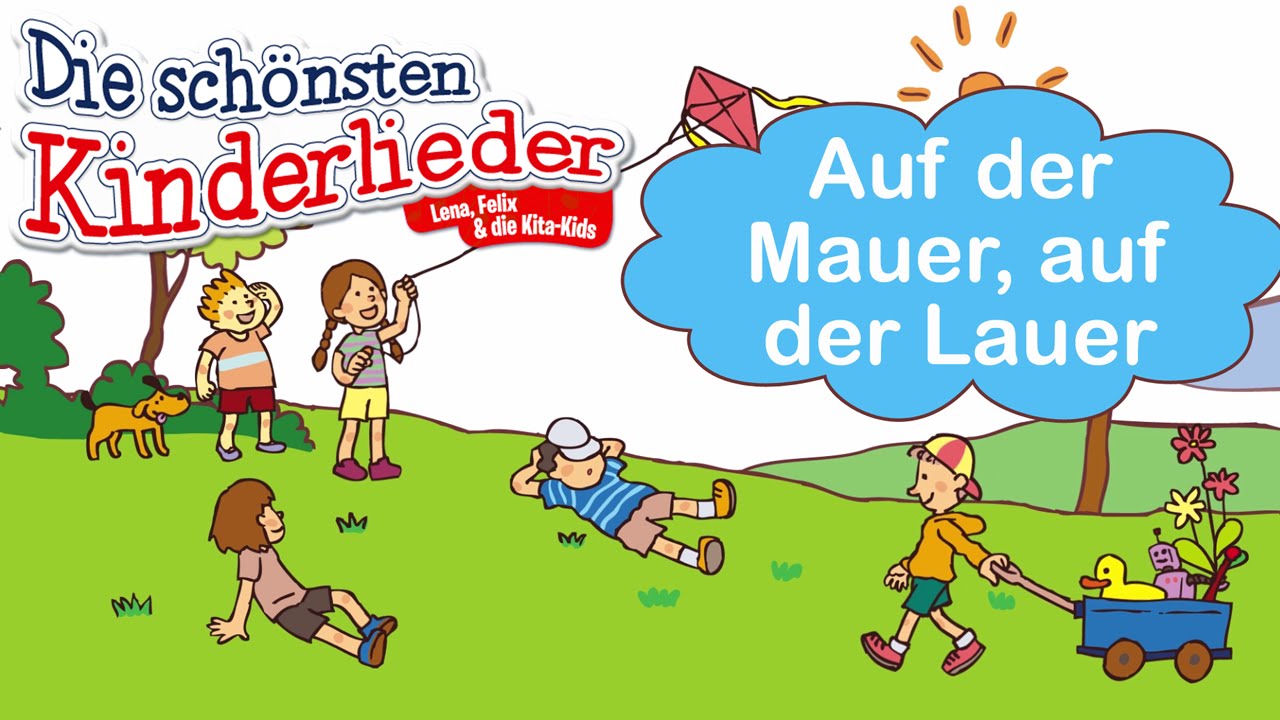 Auf der Mauer, auf der Lauer | Kinderlied mit Text zum mitsingen - YouTube