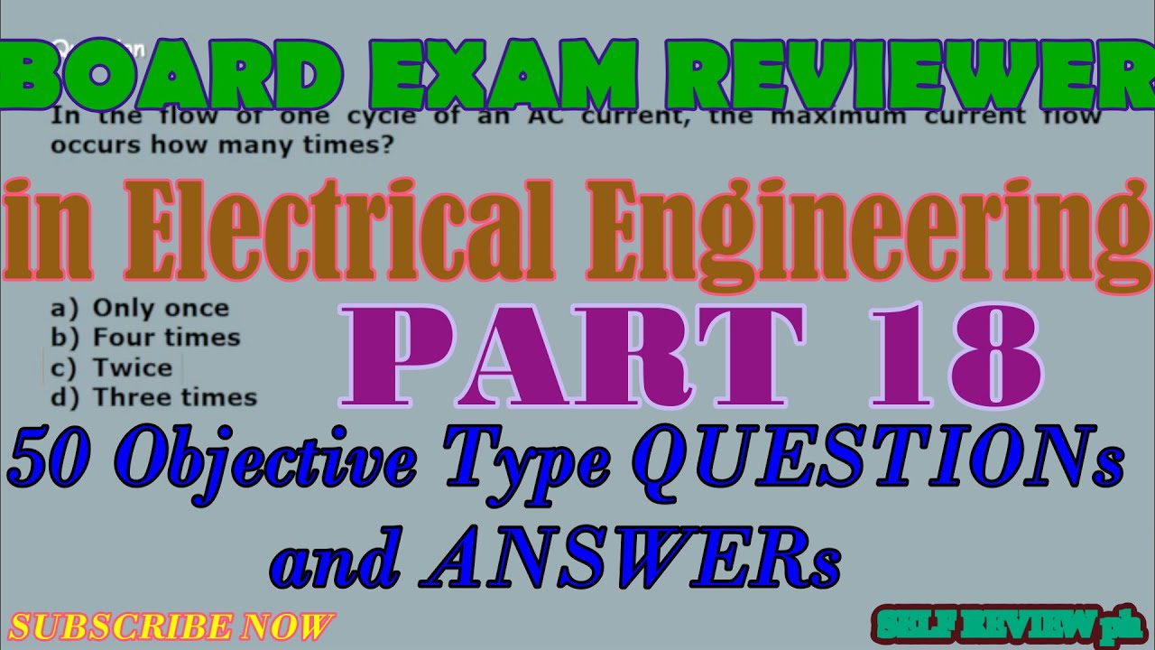 REE || Board Exam Reviewer in Electrical Engineering(50 Objective Type ...