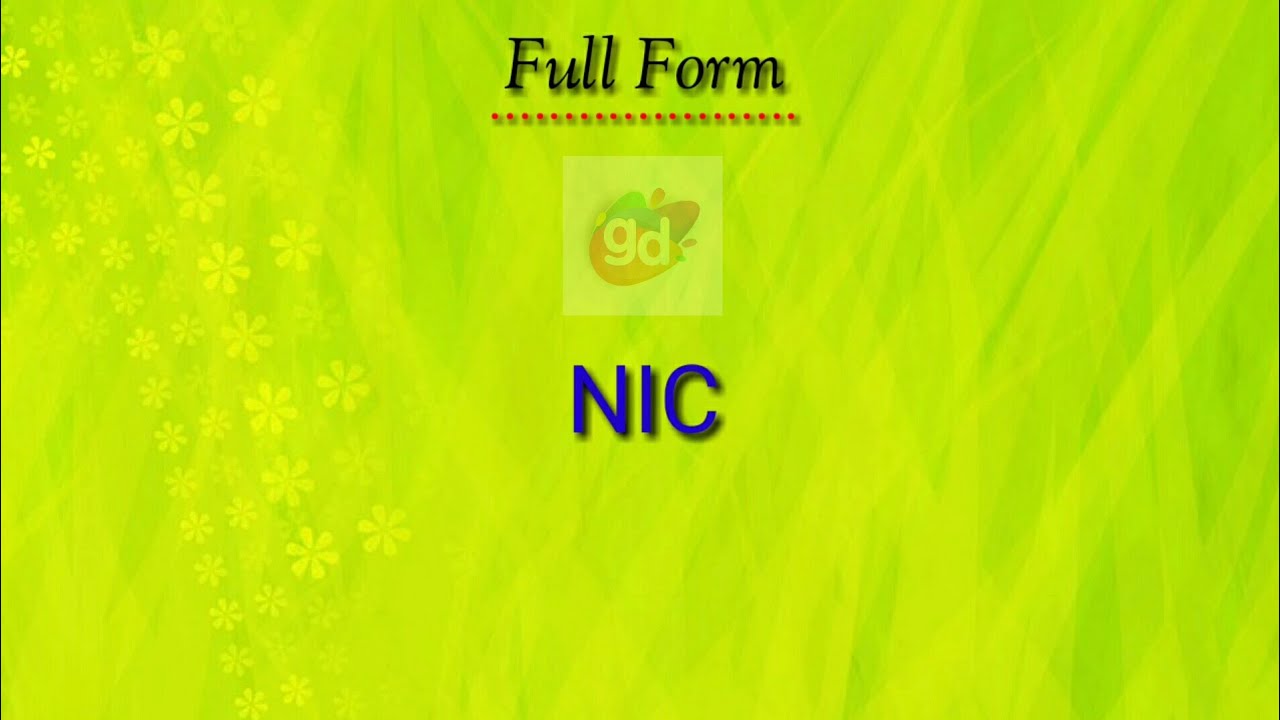 You must know FULL Form of NIC||Googul dictionary#nic - YouTube