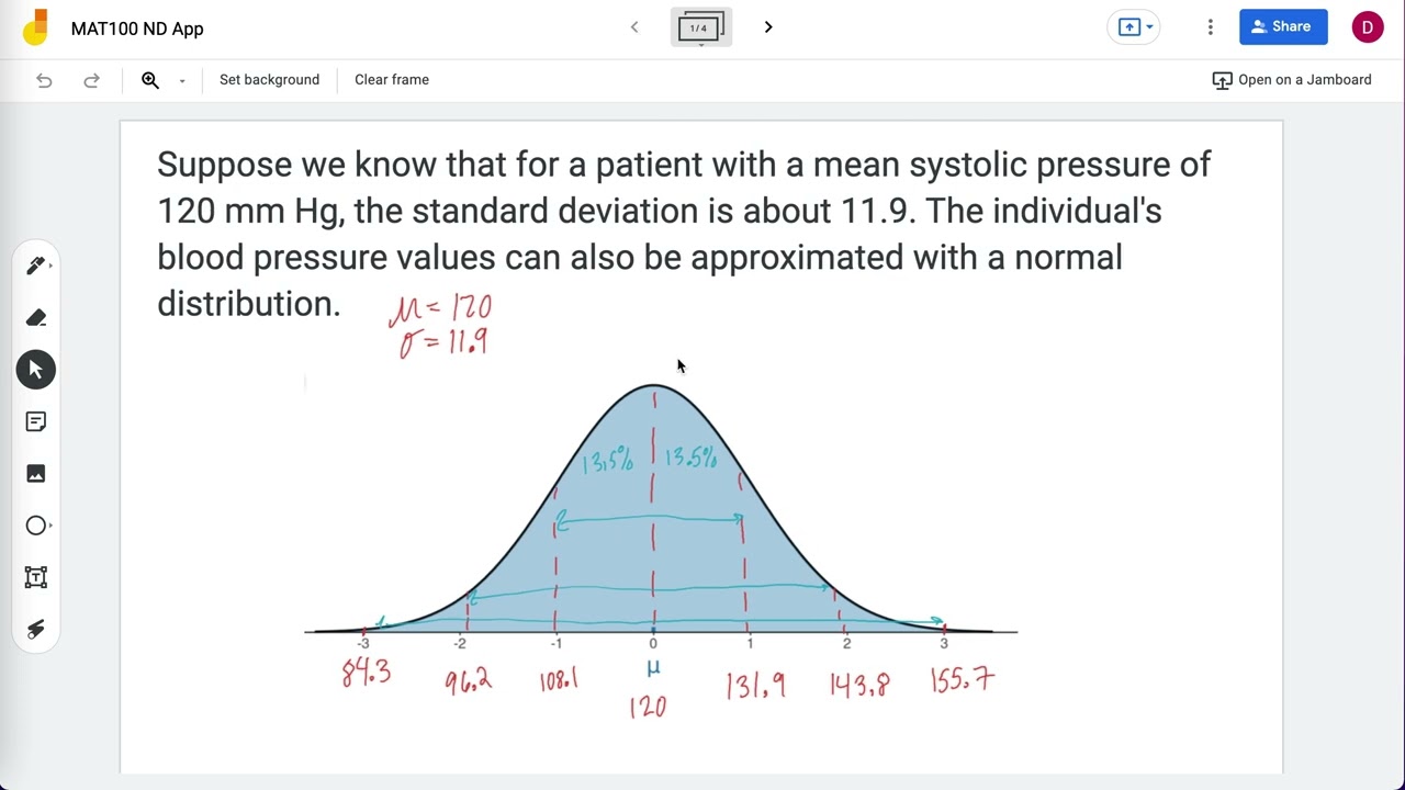Calculating Normal Distribution Percents/Values with a WebApp - YouTube