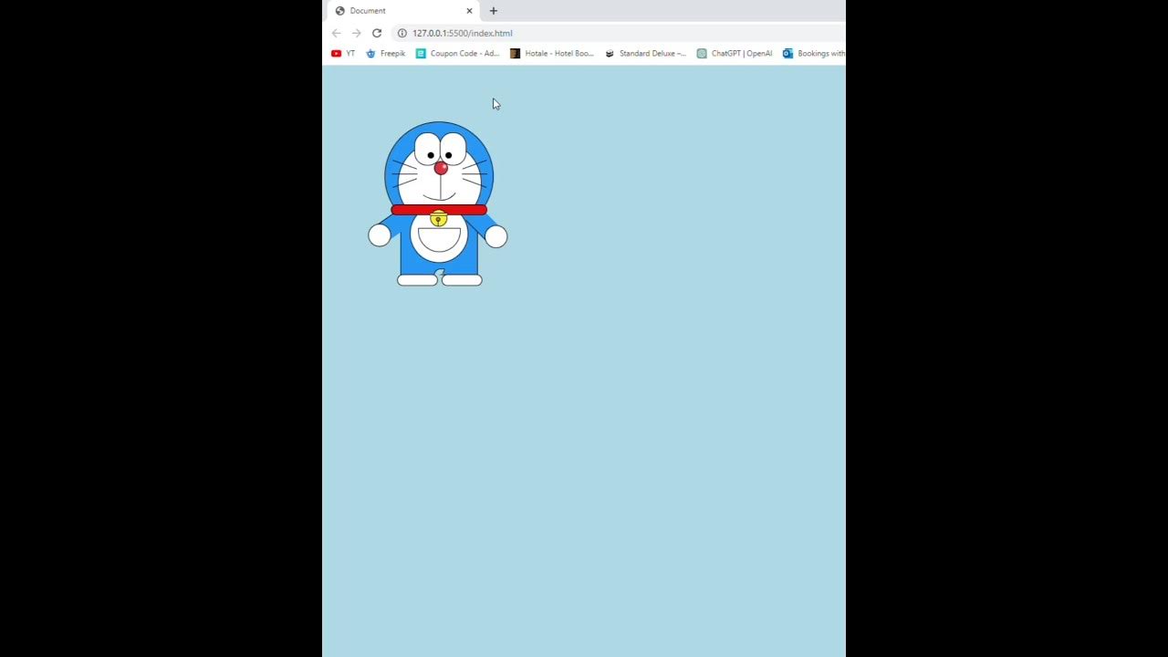 Doraemon Design using html and css ,css animation tutorial in Hindi #shorts #coding - YouTube