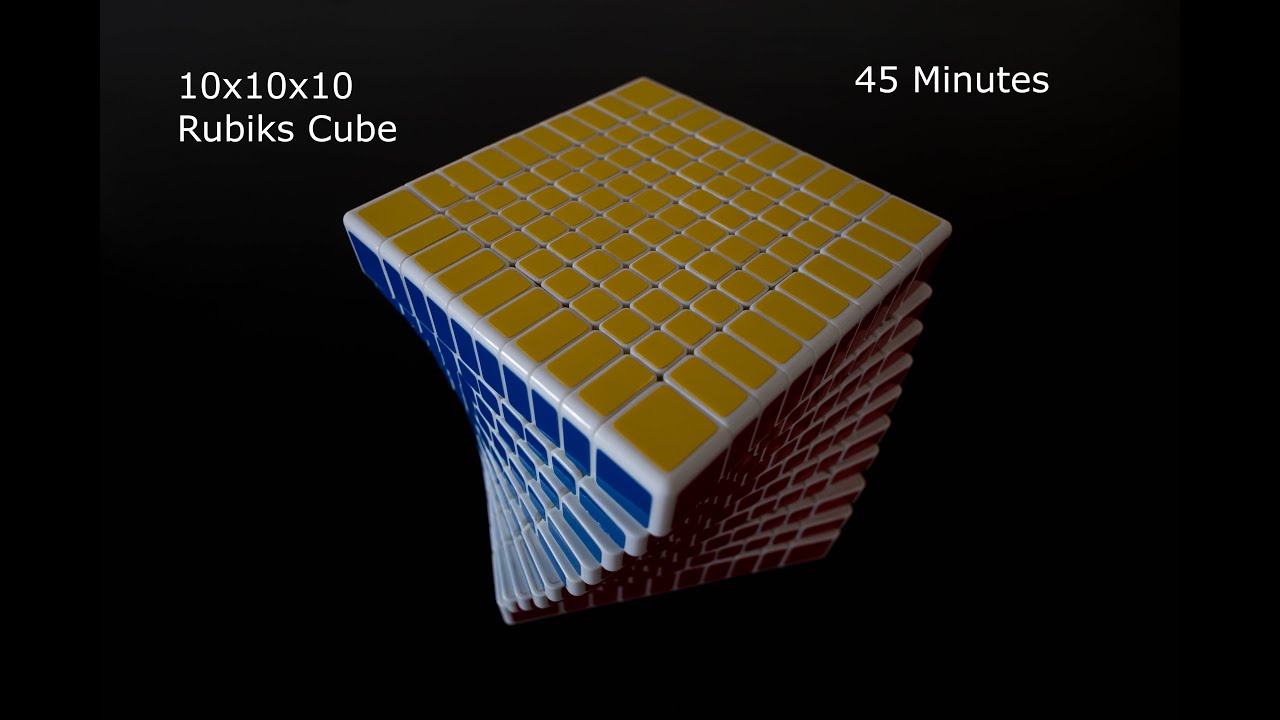 10x10x10 RUBIKS CUBE !!!!! In 45 Minutes !?!👌👀 - YouTube