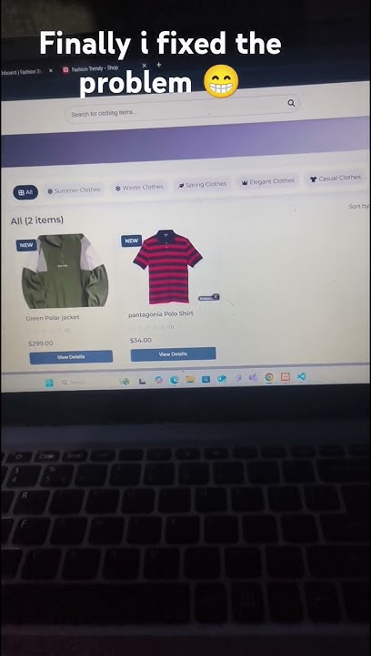 day 13 of development of clothing website #foryou #coding #codingwebsite #fyp #viral #fypviral ...