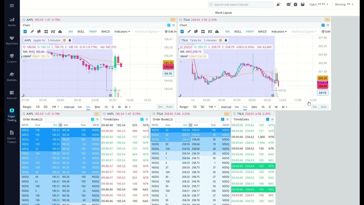 Webull Desktop 2023 06 23 06 29 50AAPL, TSLA Tape reading Level 2 ...