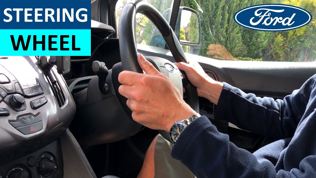 How to adjust steering wheel on Ford Transit Connect - YouTube