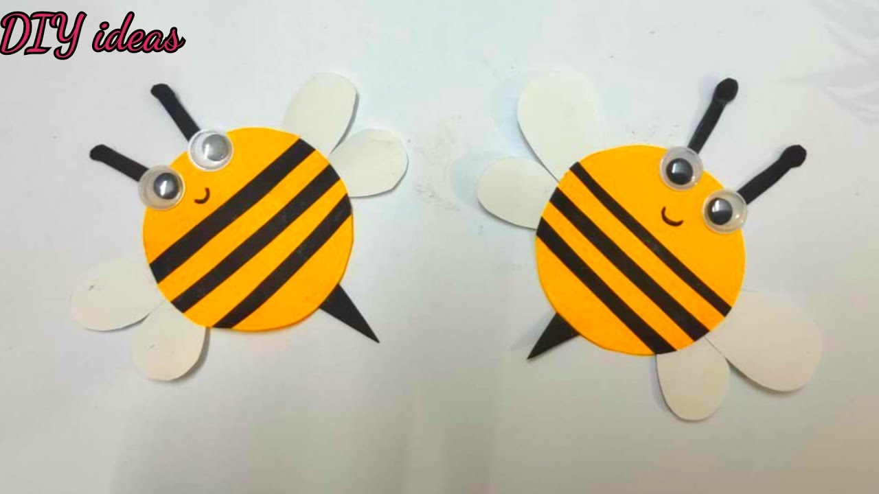 DIY paper Honey bee | how to make paper honey bee | paper craft ...