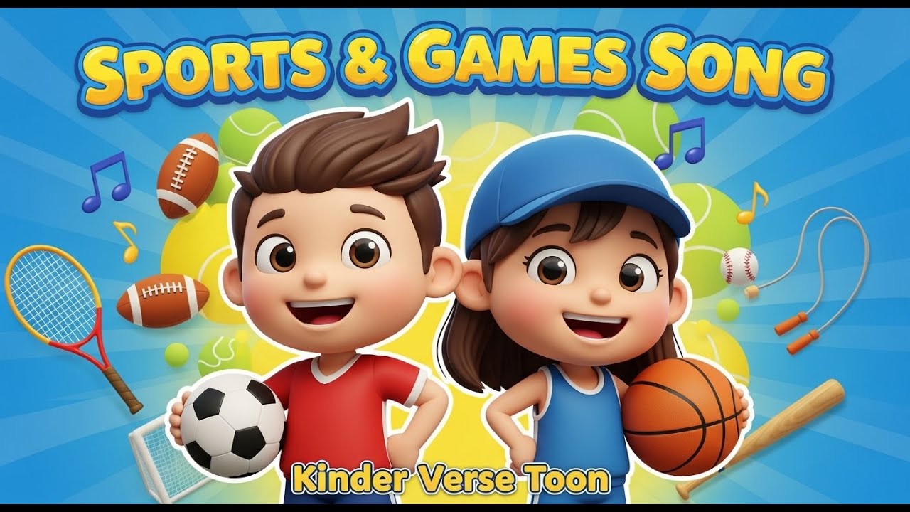 Sports & Games Song for Kids ⚽🏀 | Learn Sports Names | Fun Action ...