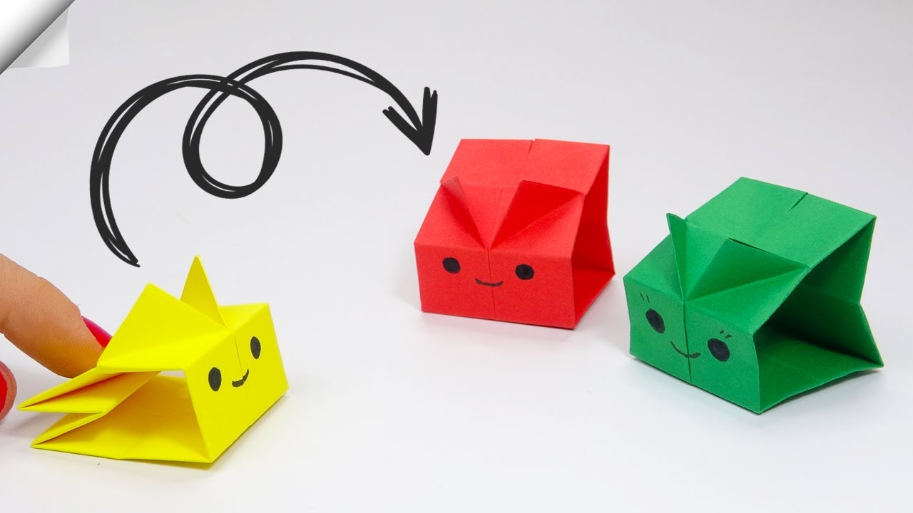 Surprise your friends - 3 ideas are easy Moving paper toys - YouTube