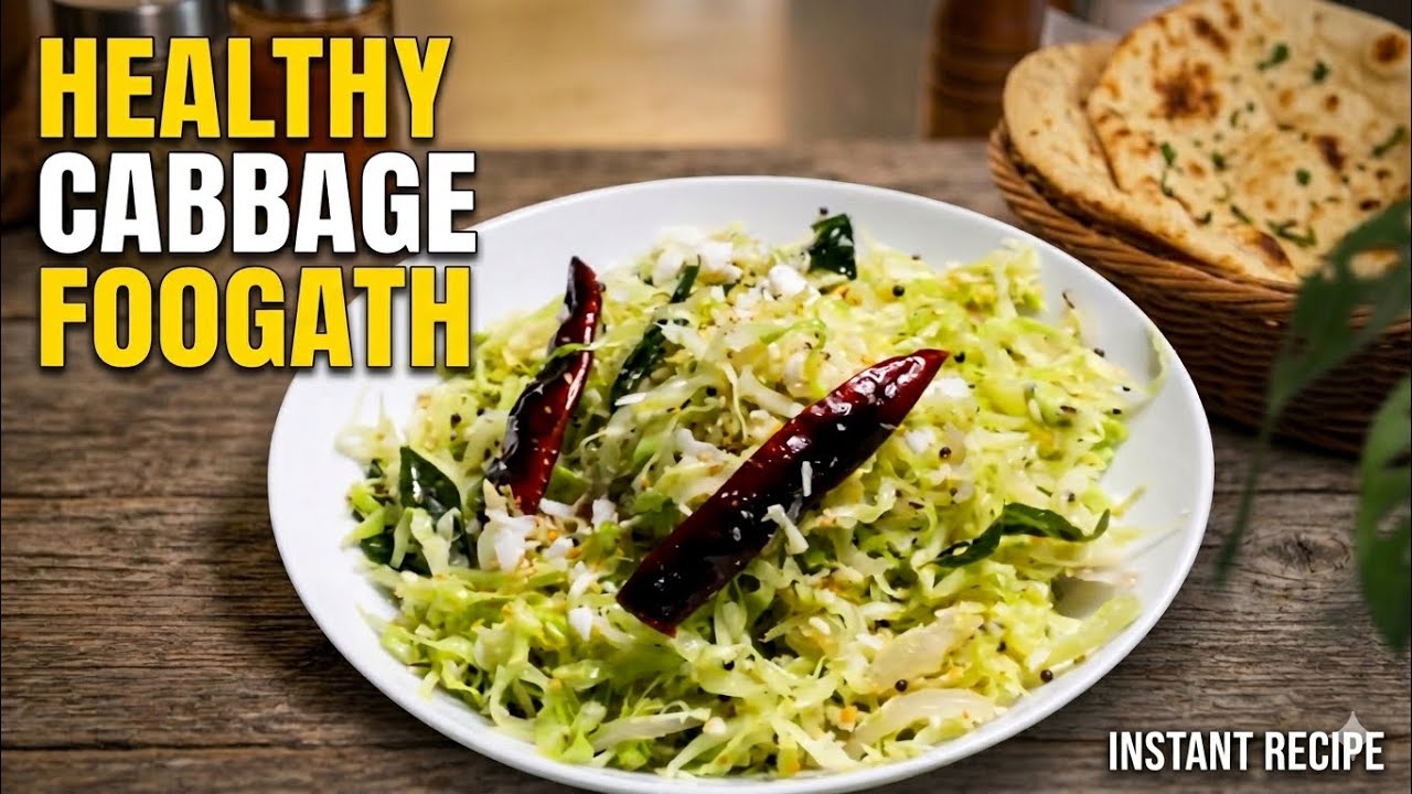 Sauteed Cabbage and coconut | Cabbage Foogath |Cabbage Recipe - YouTube
