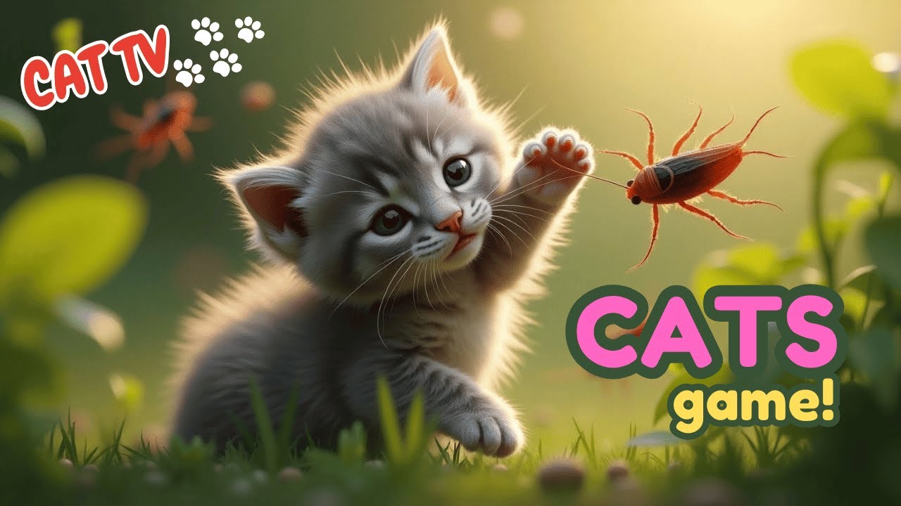 Cat Games! Catching Insects Cockroaches #catgames #catgame #cockroaches ...