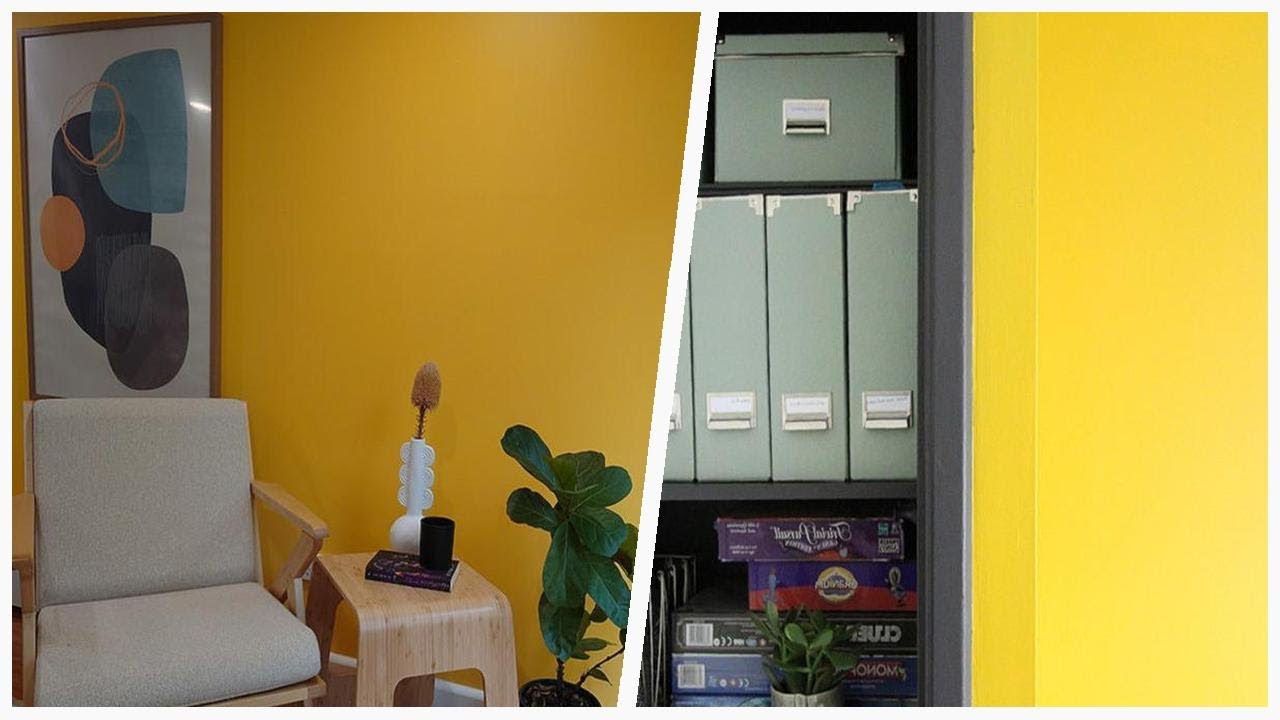 75 Budget Yellow Home Office Design Ideas You'll Love ☆ - YouTube
