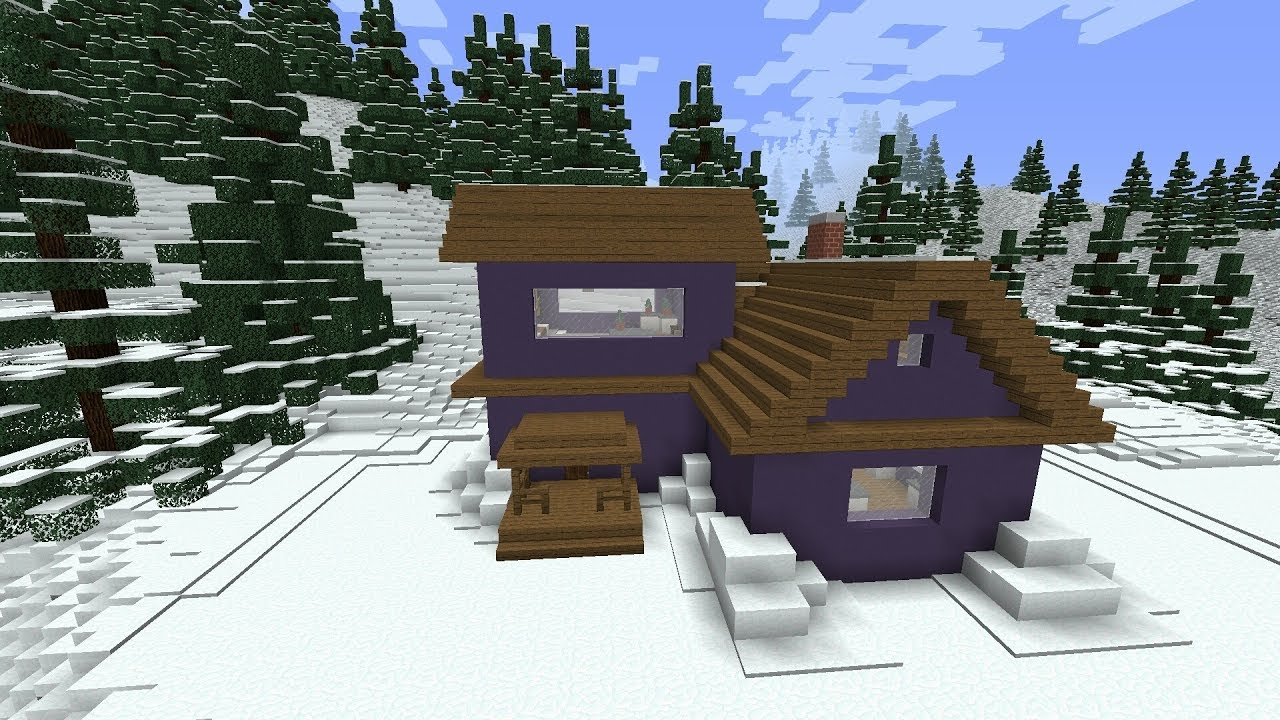 How to build winter house in Minecraft. - YouTube