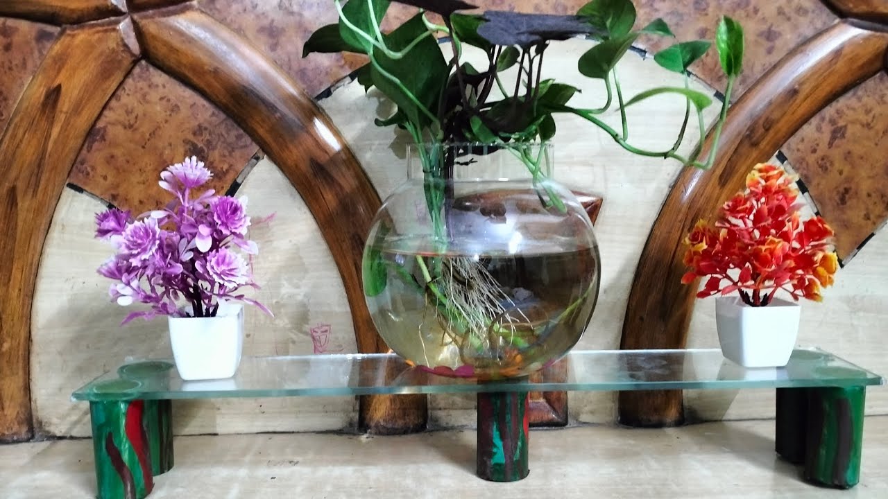 DIY glass pot stand for indoor - YouTube