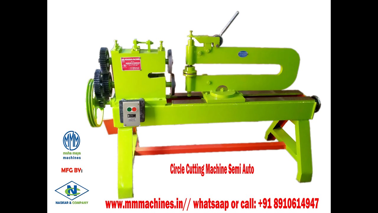Circle Cutting Machine Semi Auto - YouTube