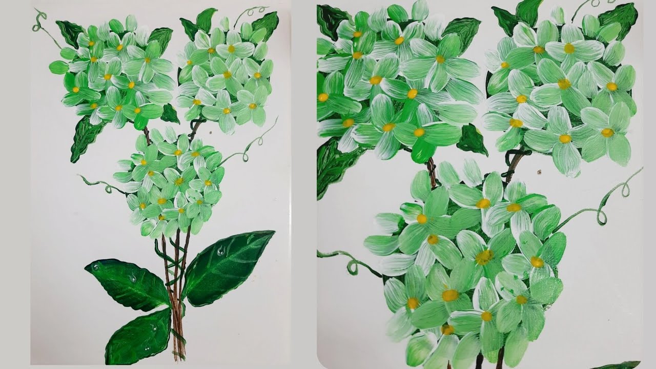 Quick and easy flower painting techniques/ Acrylic Painting - YouTube