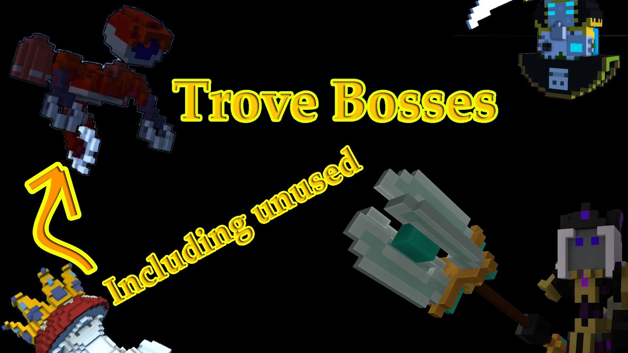 Trove - All adventure bosses showcase, including unused - YouTube