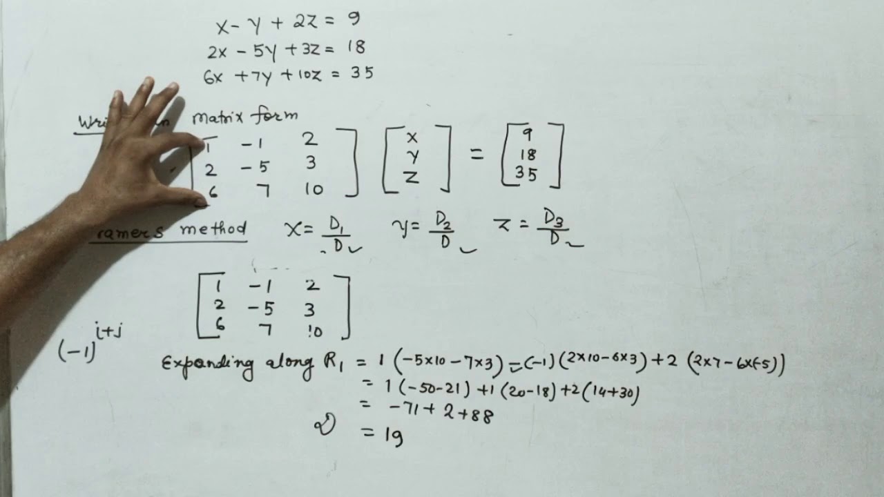 Cramers method - YouTube