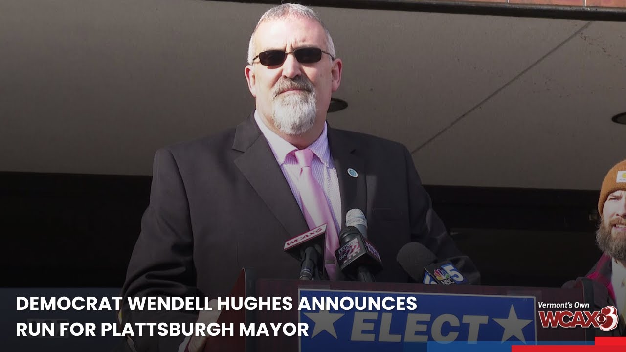 Democrat Wendell Hughes announces run for Plattsburgh mayor - YouTube