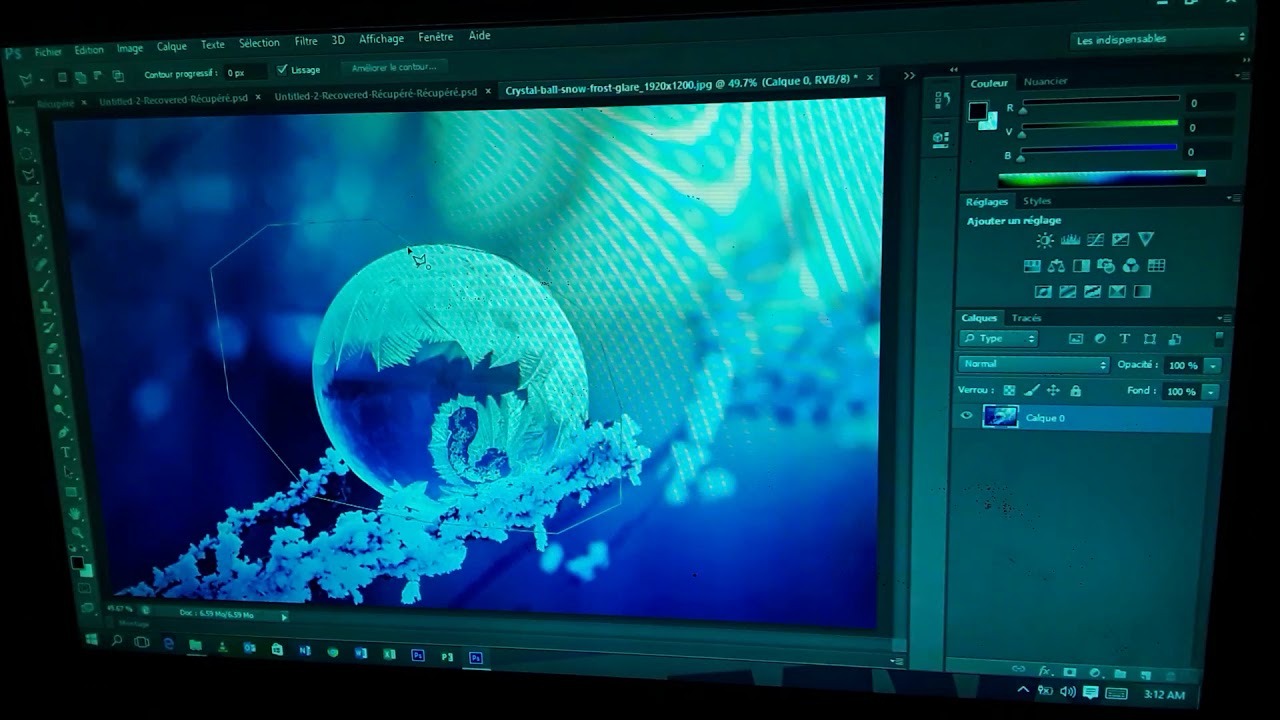 Etude de l'interface graphique Adobe Photoshop cs6 - YouTube