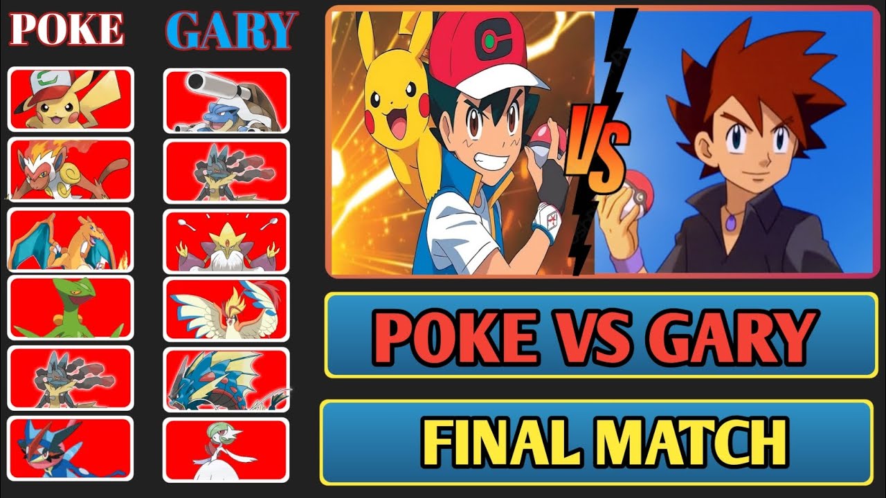POKE vs Gary Final battle || Pokemon battle || monster honor fight ...
