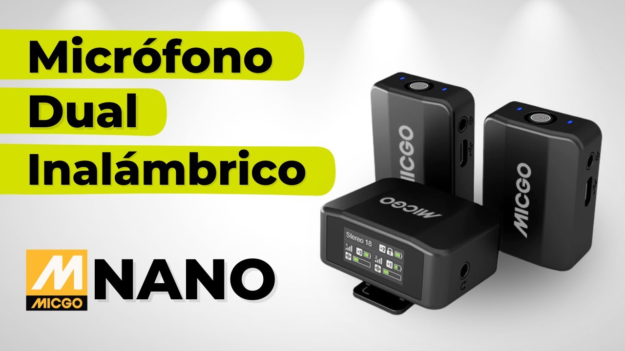 MICGO NANO - Micrófono dual inalámbrico para iPhone, Android y Cámaras ...