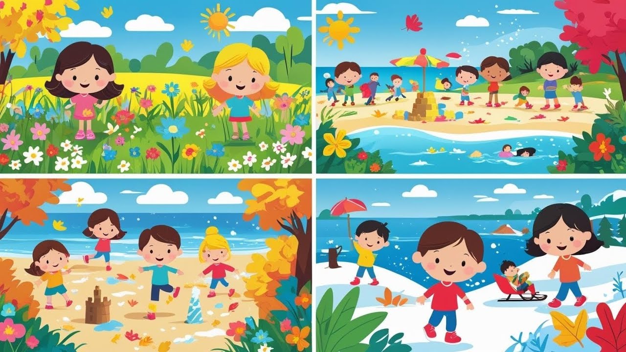 Seasons of the Year Song 🌳 | Learn Spring, Summer, Fall & Winter | Fun ...