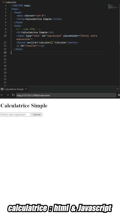 Coder une calculatrice javascript en 1 minutes - YouTube