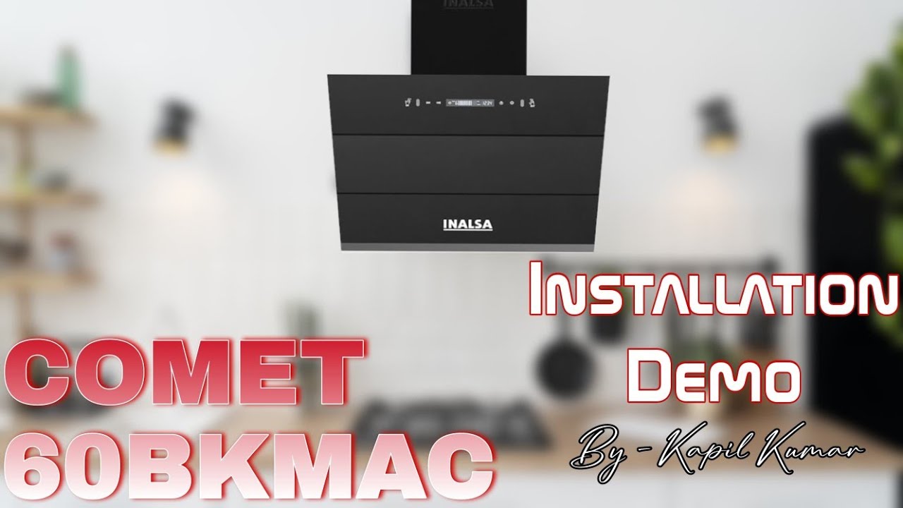 Inalsa Comet 60SBKMAC Auto Open Glass Slanted Cooker Hood - YouTube