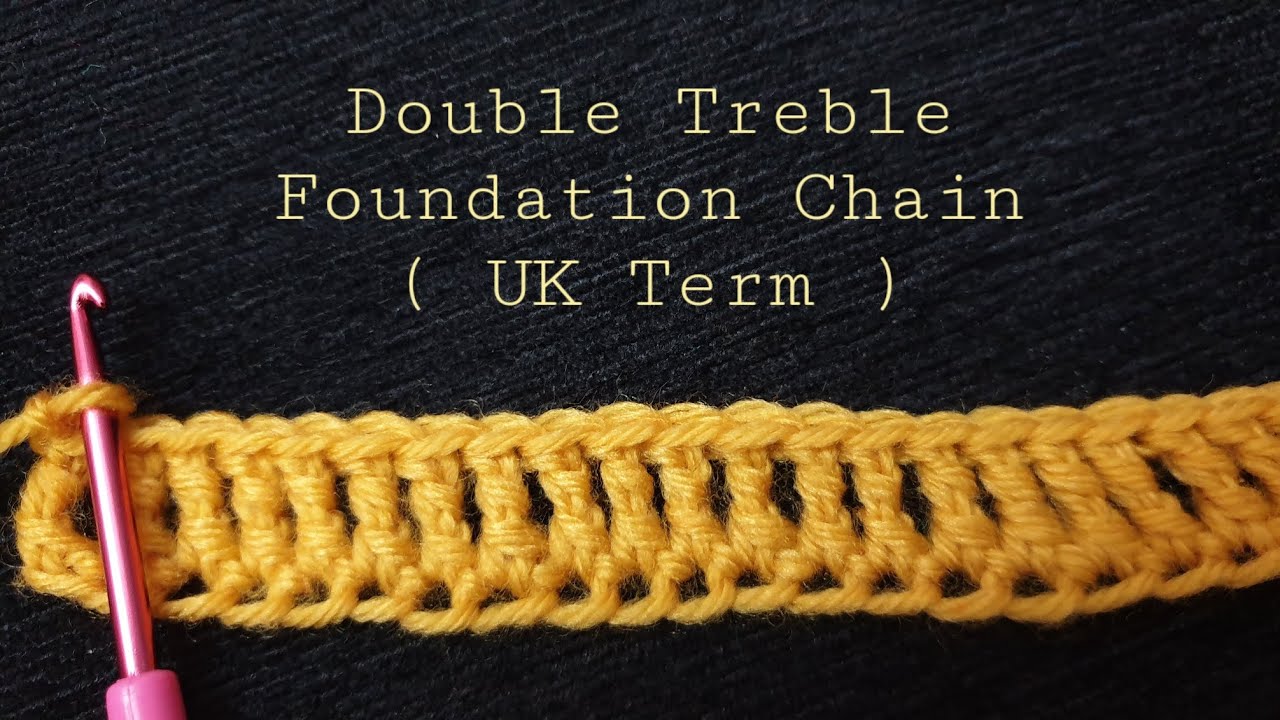 Double Treble Foundation Chain ( UK Term ). #crochet #crocheting #örgü ...